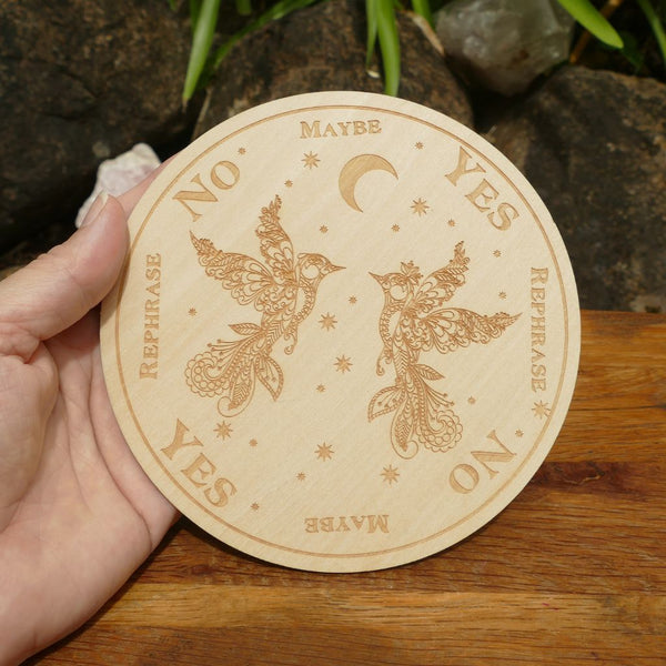 Round Pendulum Board with Yes / No / Maybe / Rephrase - Earth Inspired ...